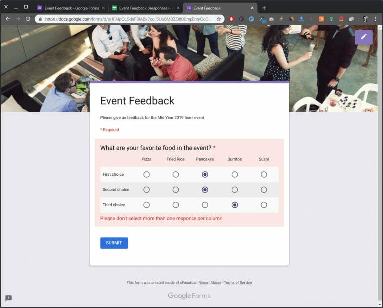 How to Create Ranked Choices in Google Forms?