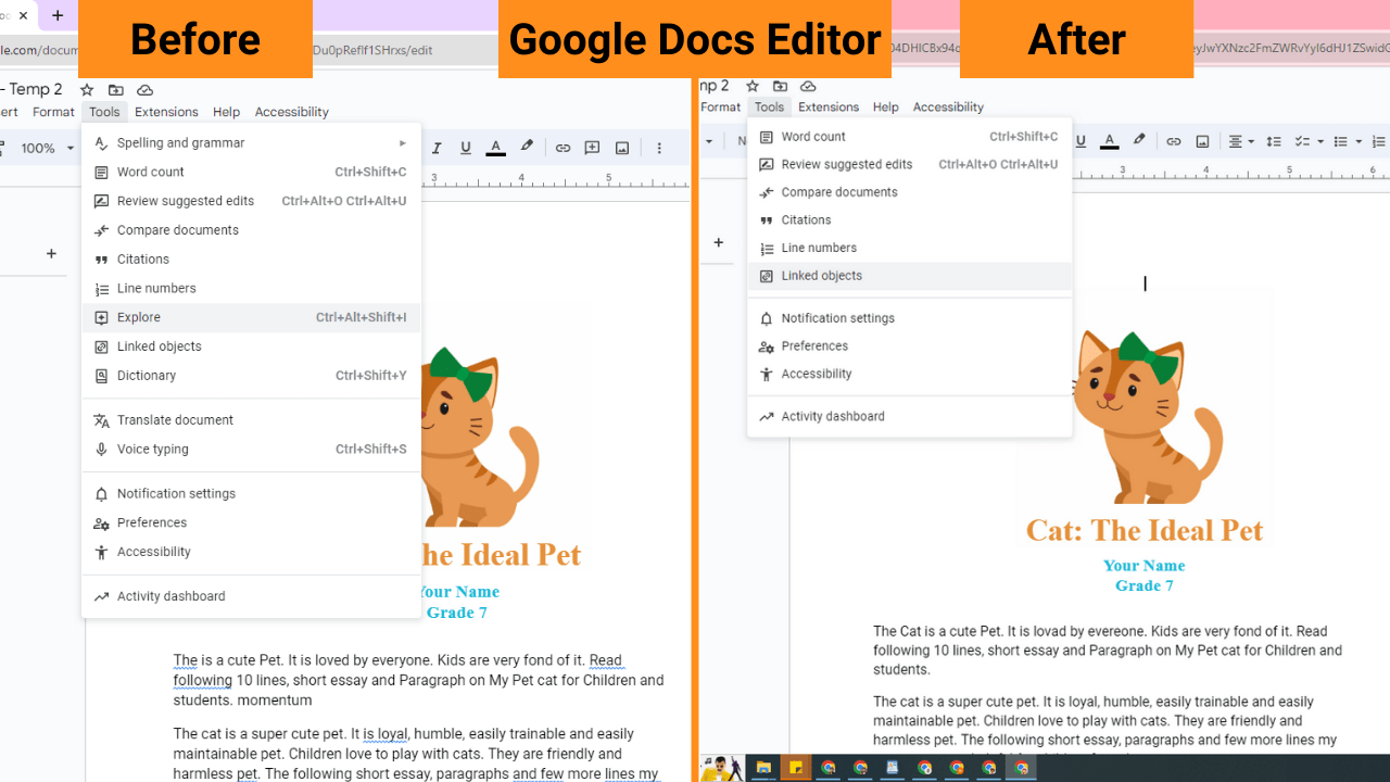 Disable Explore Feature in Docs and Slides | xFanatical