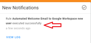 Automated Welcome Email to Google Workspace New Users