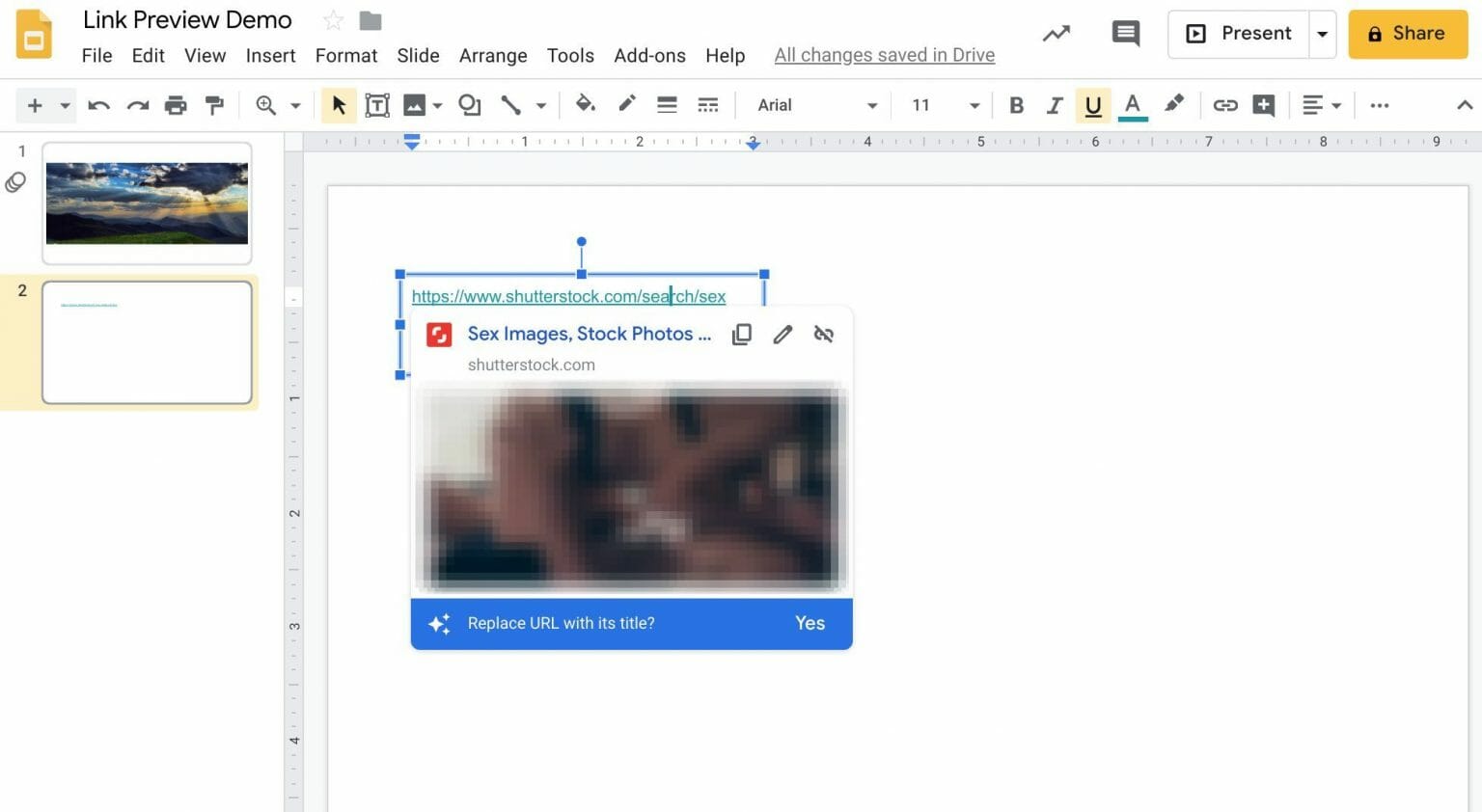 Disable Link Preview Feature in Docs, Slides and Drawings