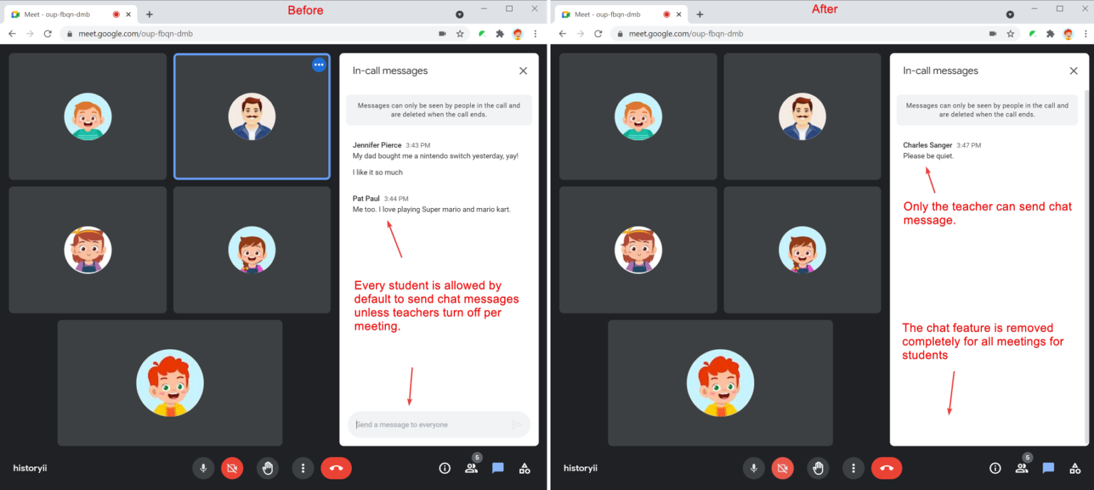 Disable Chat In Google Meet XFanatical