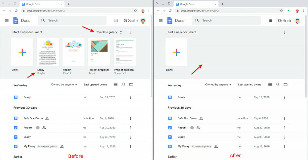 Remove Default Templates In Google Docs XFanatical