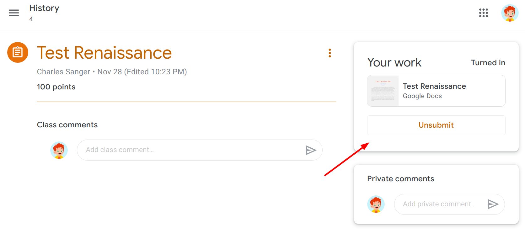 Disable Student Unsubmitting Assignment in Google Classroom
