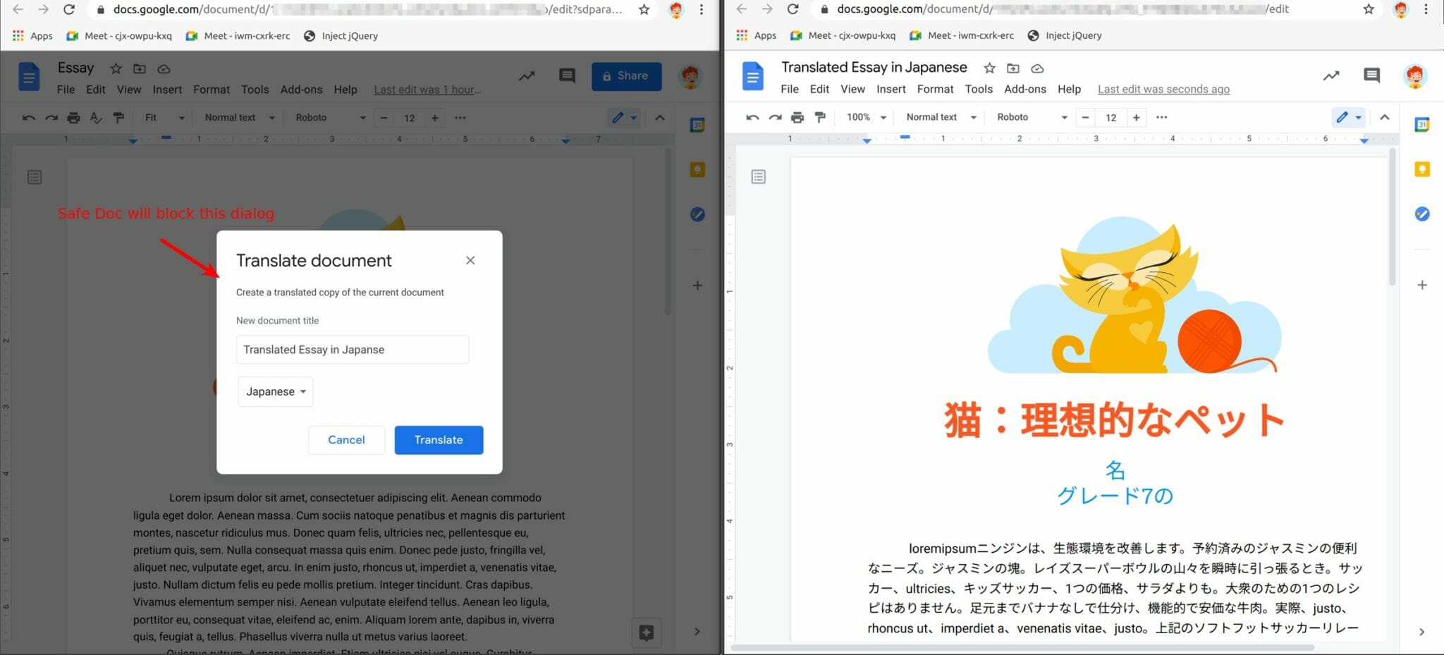 Disable Translating Document in Google Docs - xFanatical