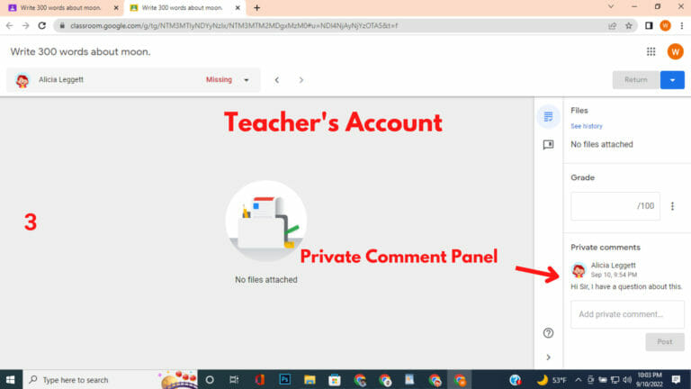 How to use private comment in Google Workspace For Education