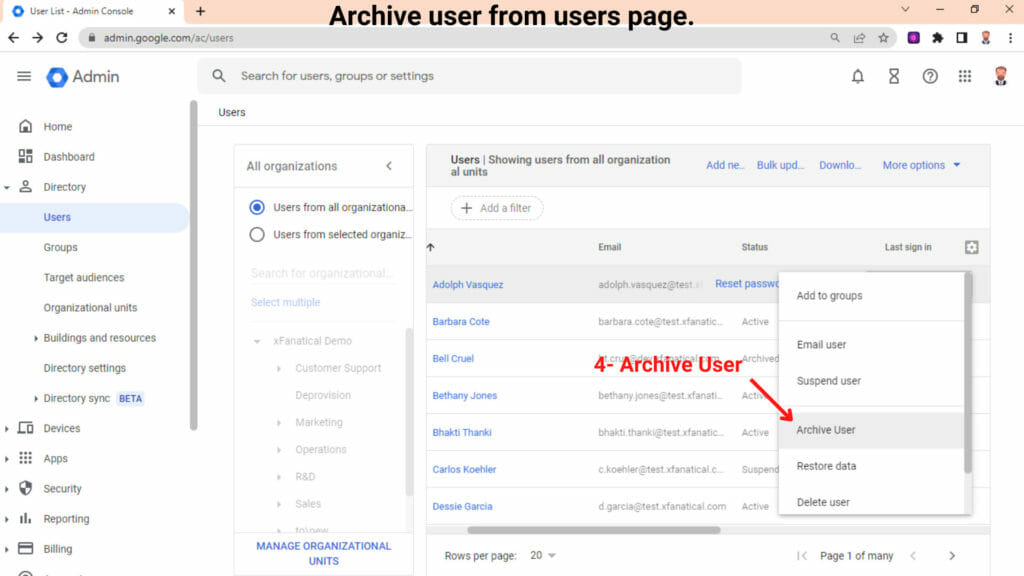 Google Workspace Archive User - xFanatical