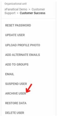 Google Workspace Archive User - xFanatical