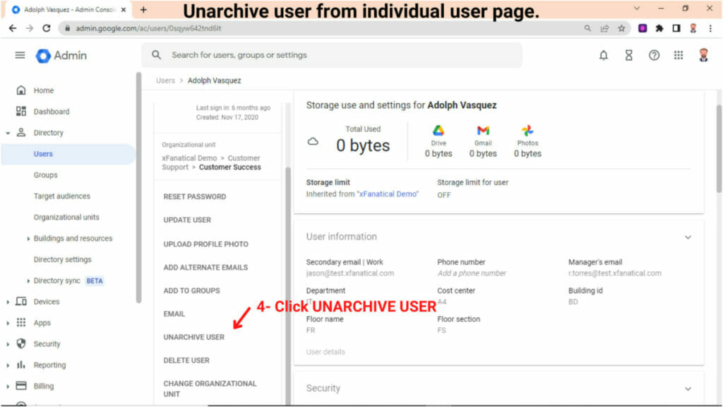Google Workspace Archive User | xFanatical