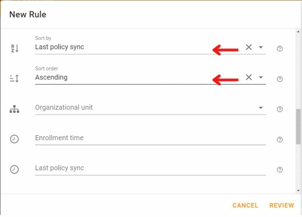 Export Google Chrome devices list in Google Workspace