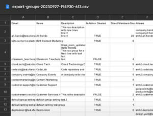 Bulk Export Groups in Google Workspace