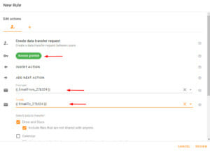 Bulk data transfer between users in Google Workspace