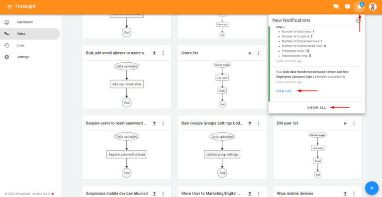 Bulk data transfer between users in Google Workspace