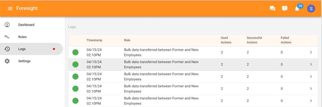 Bulk data transfer between users in Google Workspace