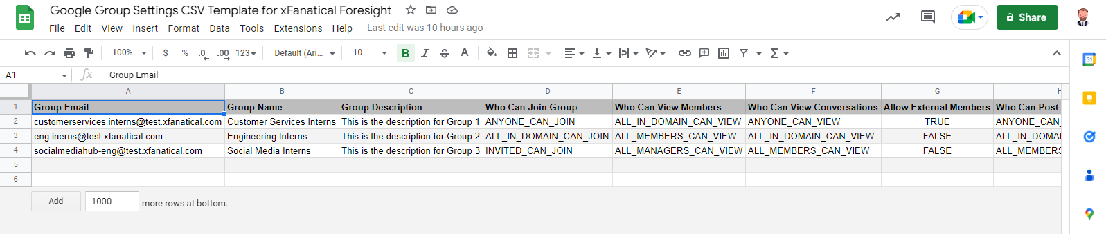 How to bulk update Google Group settings - xFanatical
