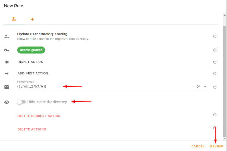 How to bulk show and hide users in Google Workspace