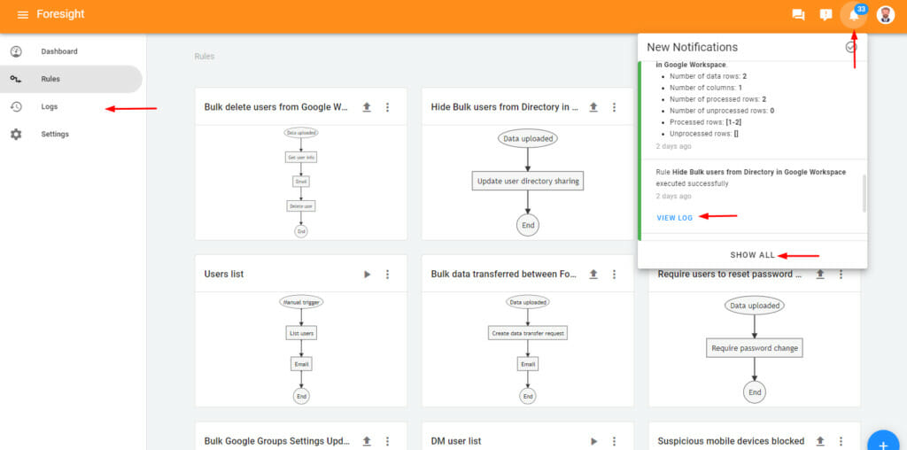 How to bulk show and hide users in Google Workspace