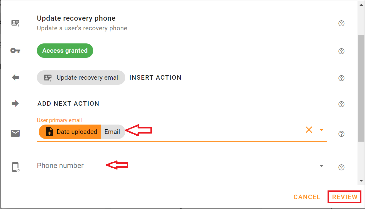 Bulk Delete User Recovery Number or Email in Google Workspace