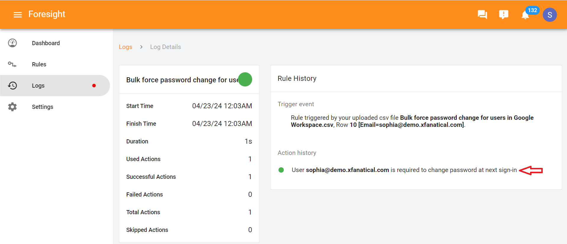 Bulk force password change for users in Google Workspace