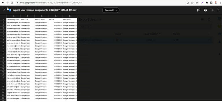 How to Export Google Workspace Licenses
