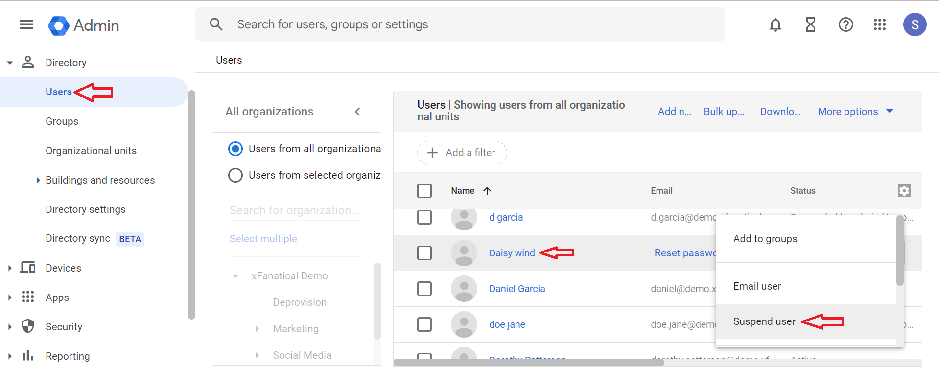 Auto Delete Suspended Google Workspace Users |xFanatical