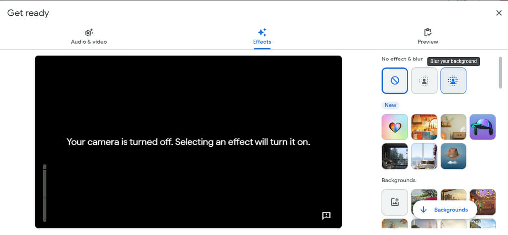 Blur Background in Google Meet Tutorial
