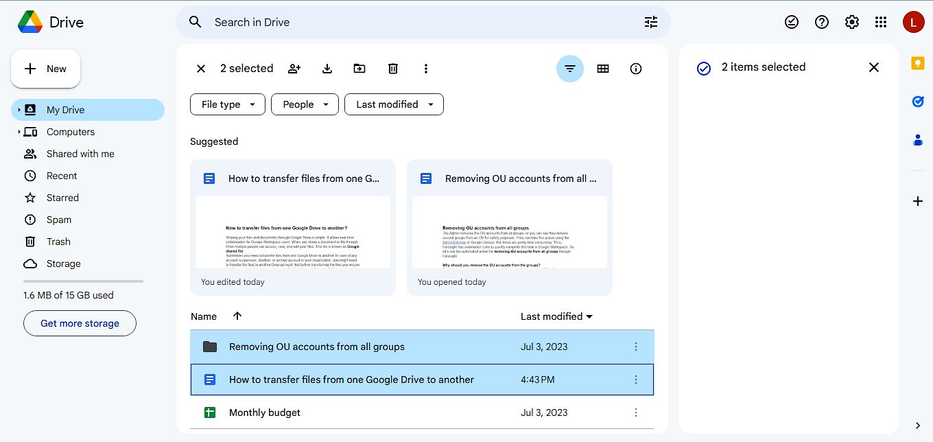Transfer Files Between Google Drives XFanatical