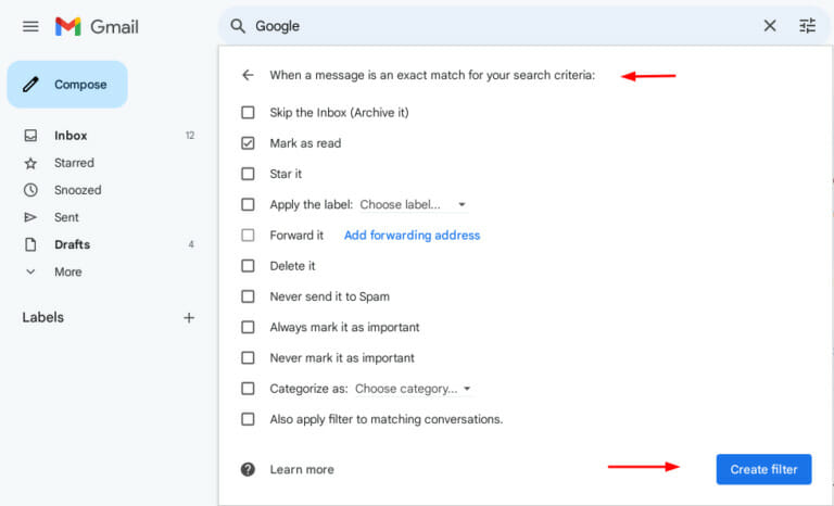 Know all about how to create filters in Gmail