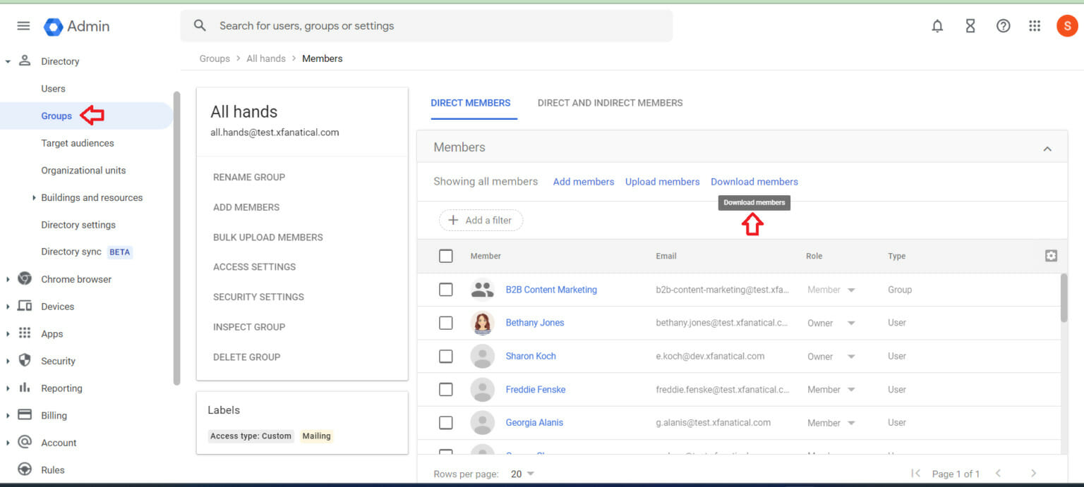 Efficiently export Google Workspace group members to CSV