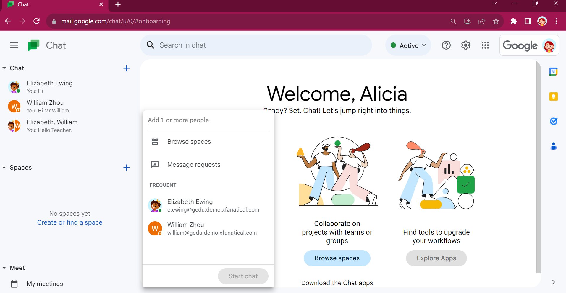 Disable Creating Spaces in Google Chat