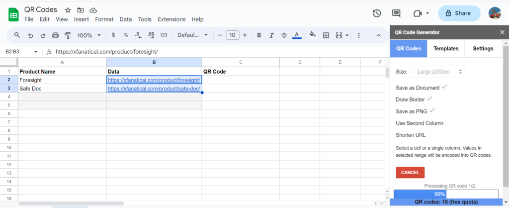 How to Create QR Codes in Google Sheets