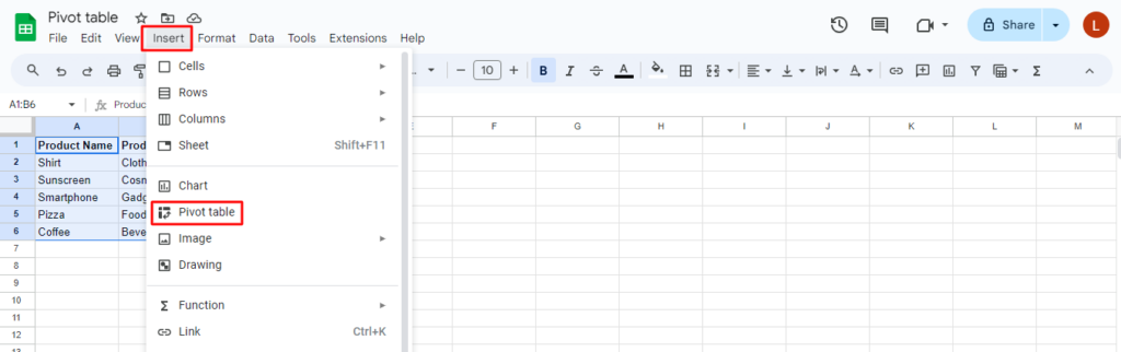 Fundamentals of Pivot Tables in Google Sheets |xFanatical