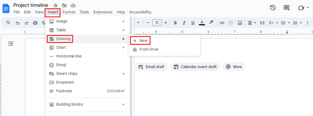 Making of a timeline in Google Docs and Google Sheets |xFanatical