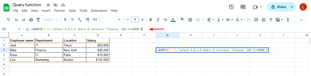 Know All About the QUERY Function in Google Sheets |xFanatical