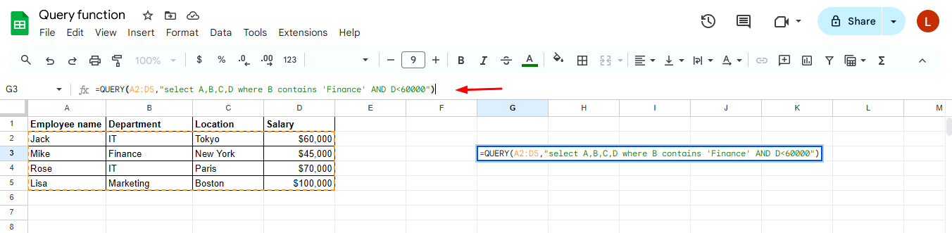 Know All About the QUERY Function in Google Sheets |xFanatical