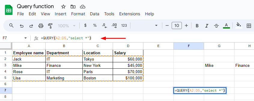 Know All About the QUERY Function in Google Sheets |xFanatical