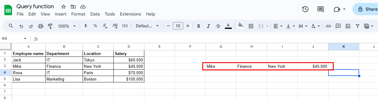 Know All About the QUERY Function in Google Sheets |xFanatical